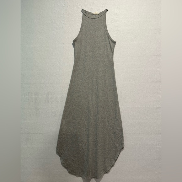 Rolla Coster | Dresses | Rolla Coster Grey Ribbed Maxi Dress High Neck ...